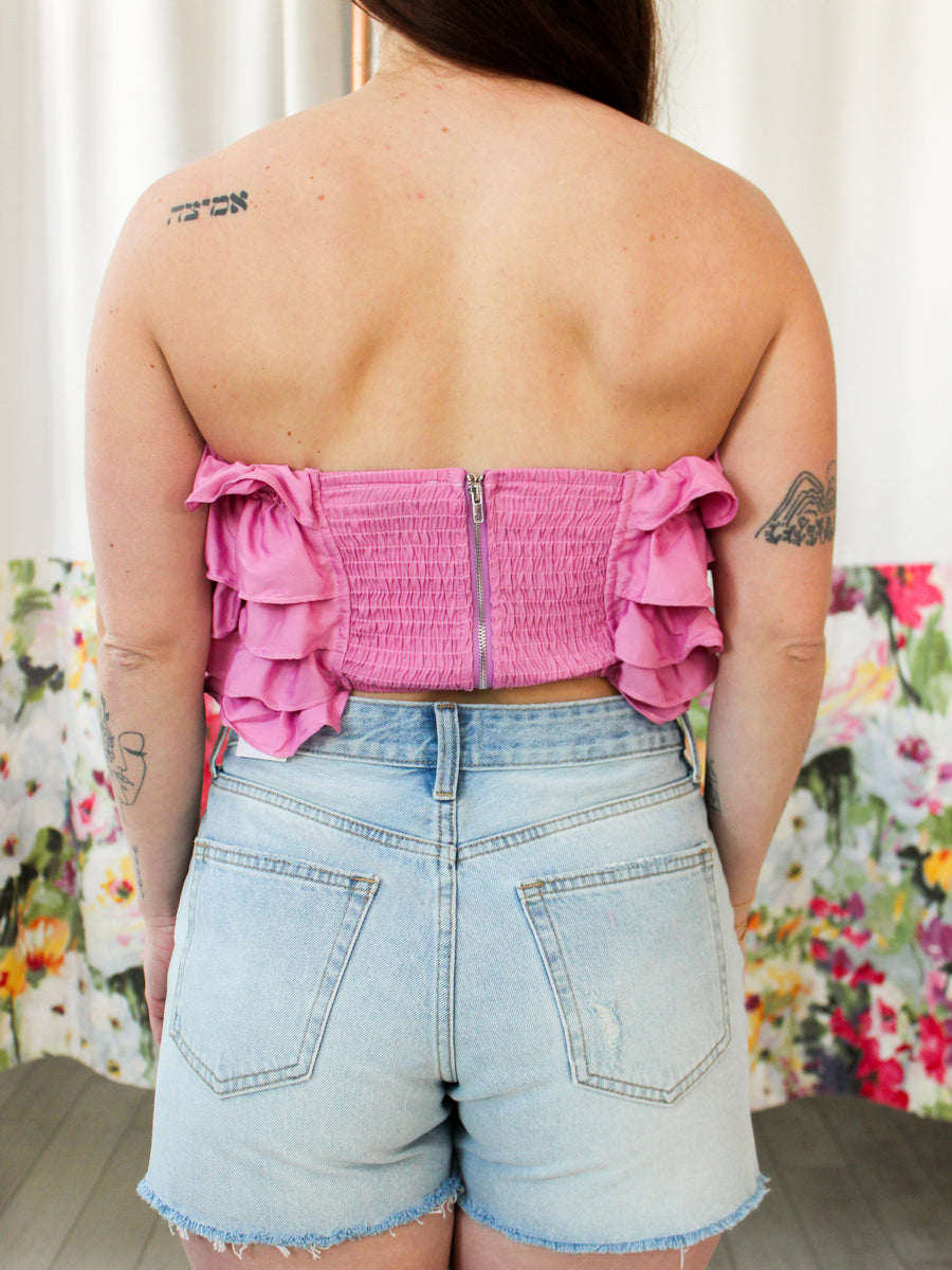 Raspberry Ruffle Top – Patterns and Pops